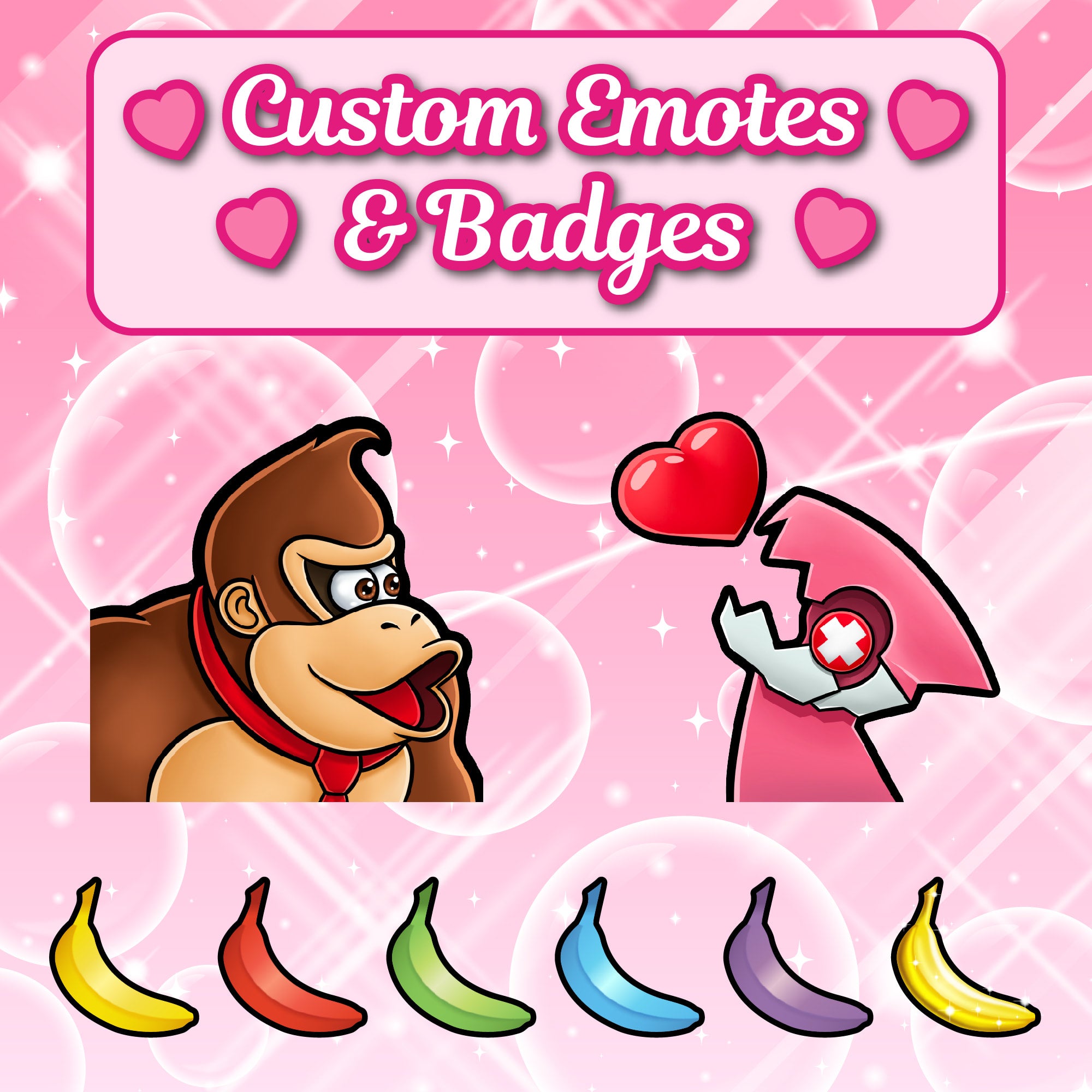 Custom Twitch Emotes and Badges Commission | The Ha-Pi Studio