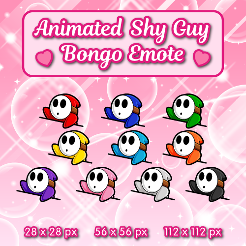 Animated Shy Guy Bongo Emote | The Ha-Pi Studio